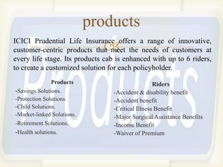 financial analysis of icici prudential life insurance | PPTX