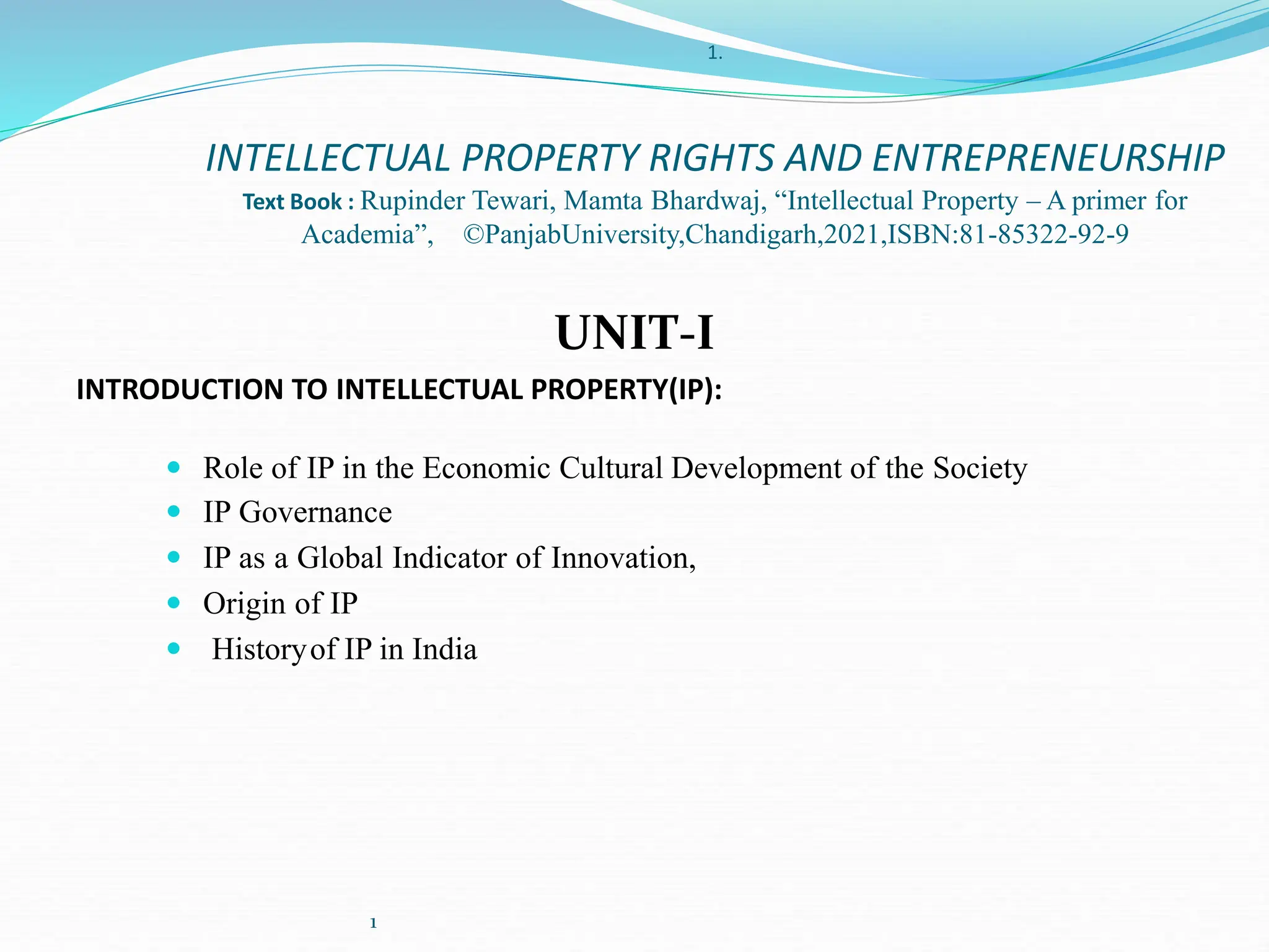IPR Unit-1 Unit-2 ppts.ppt xqwwtrwtwfgg | PPT