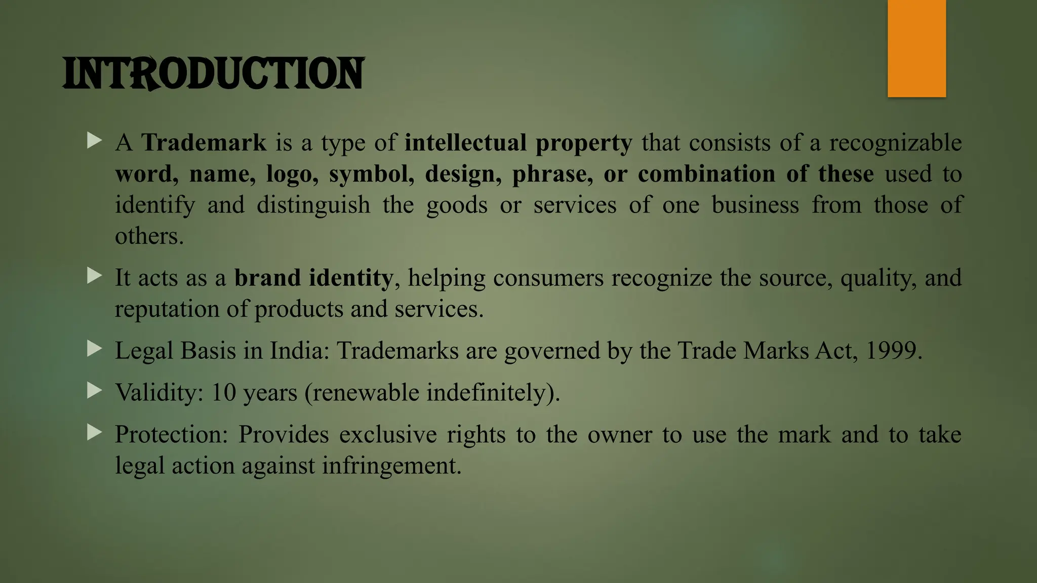Intellectual PropertyRights-Trademarks and registration | PPTX