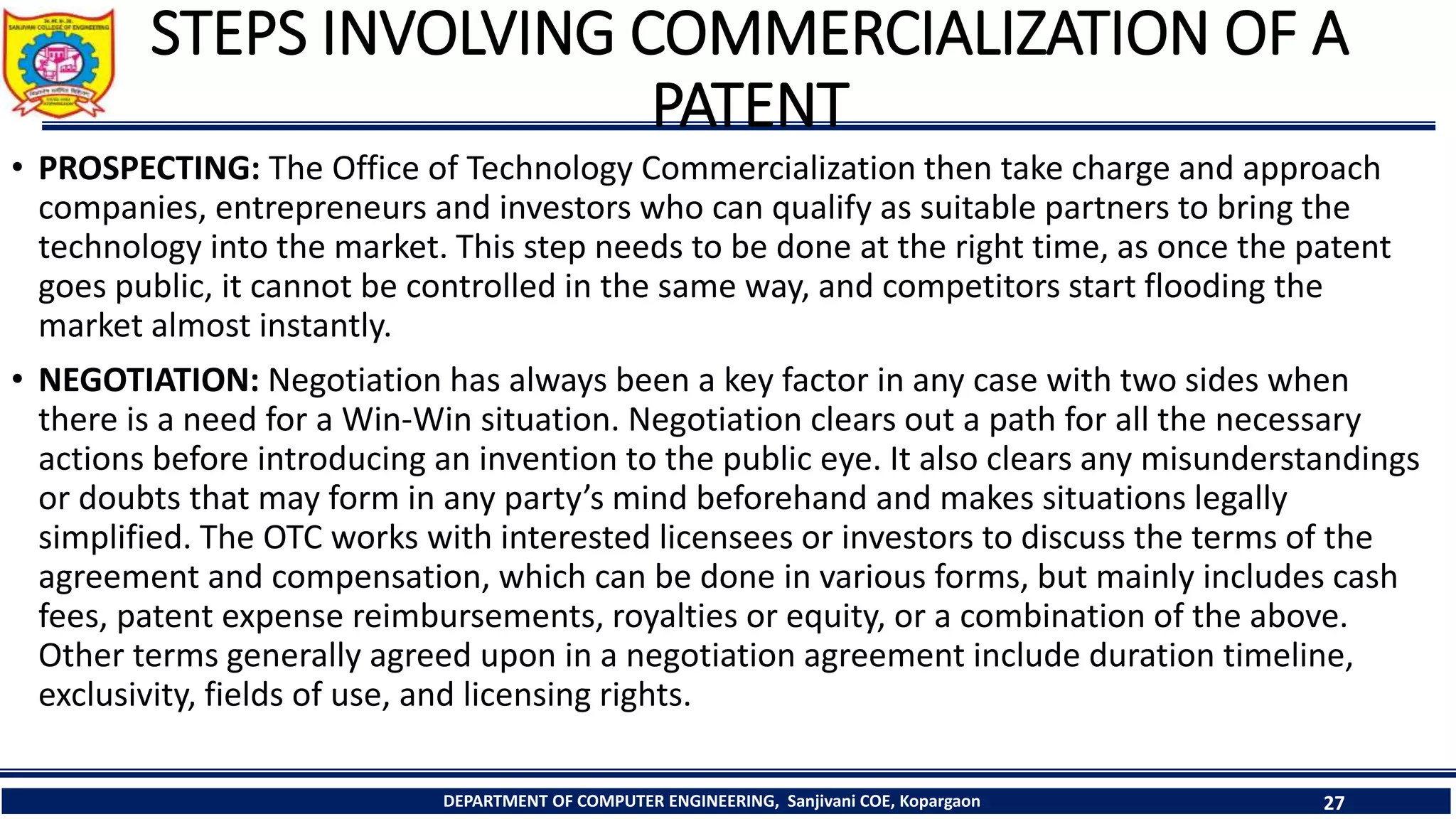 IPR Unit 2 Part 2 Patenting Procedure.ppt