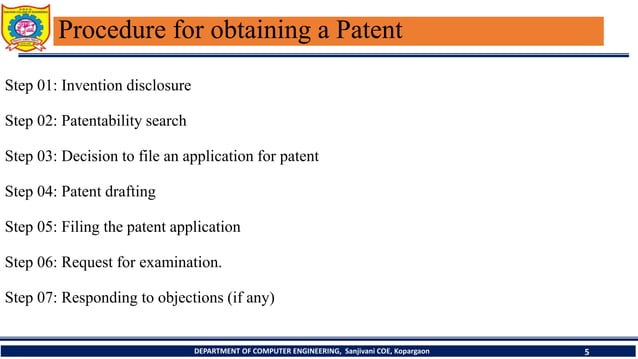 IPR Unit 2 Part 2 Patenting Procedure.ppt