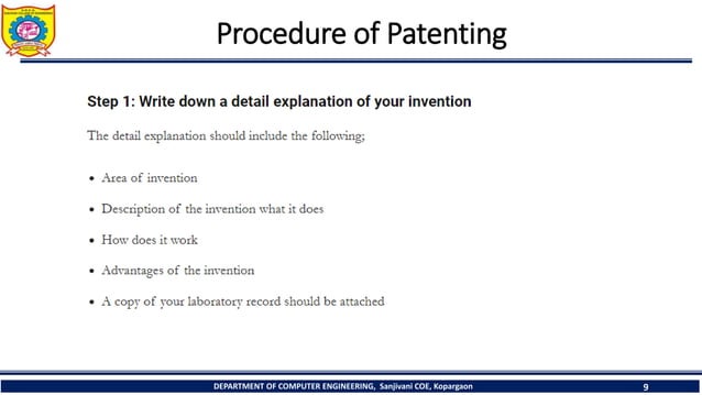IPR Unit 2 Part 2 Patenting Procedure.ppt