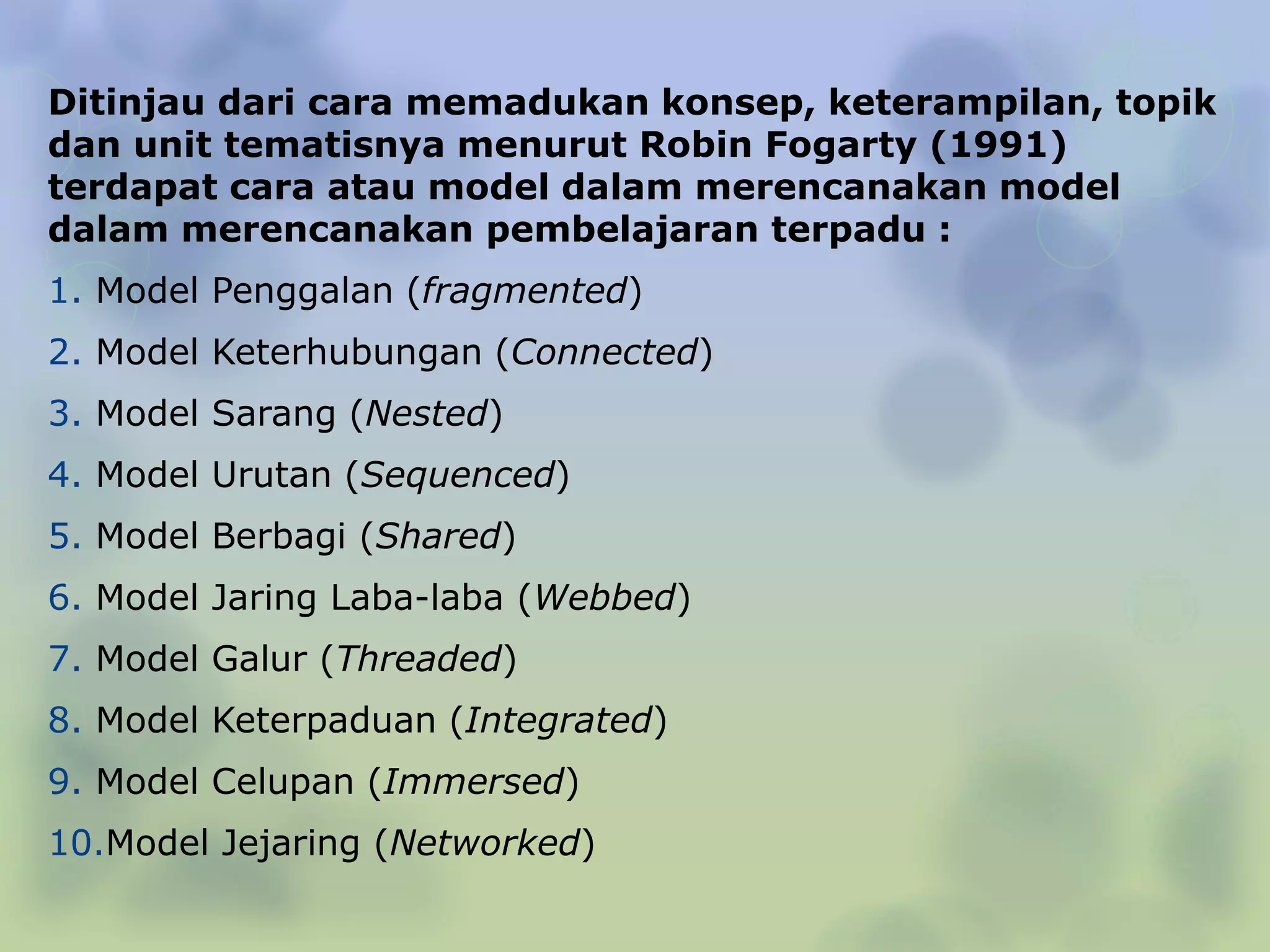 MODEL – MODEL PEMBELAJARAN KONSEP DASAR IPS YANG KREATIF, INOVATIF DAN ...
