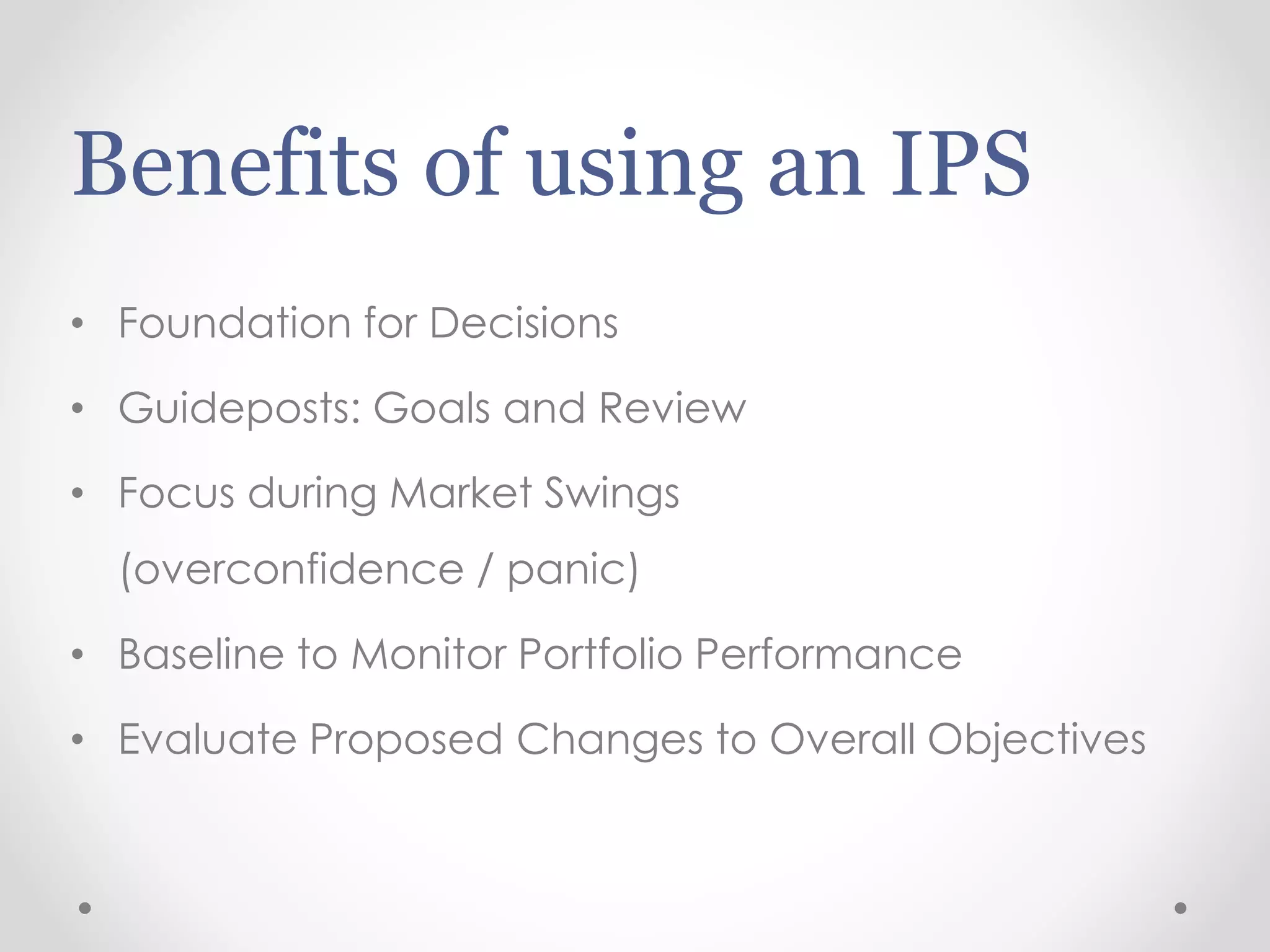 Investment Policy Statement - Milwaukee Bogleheads | PPTX