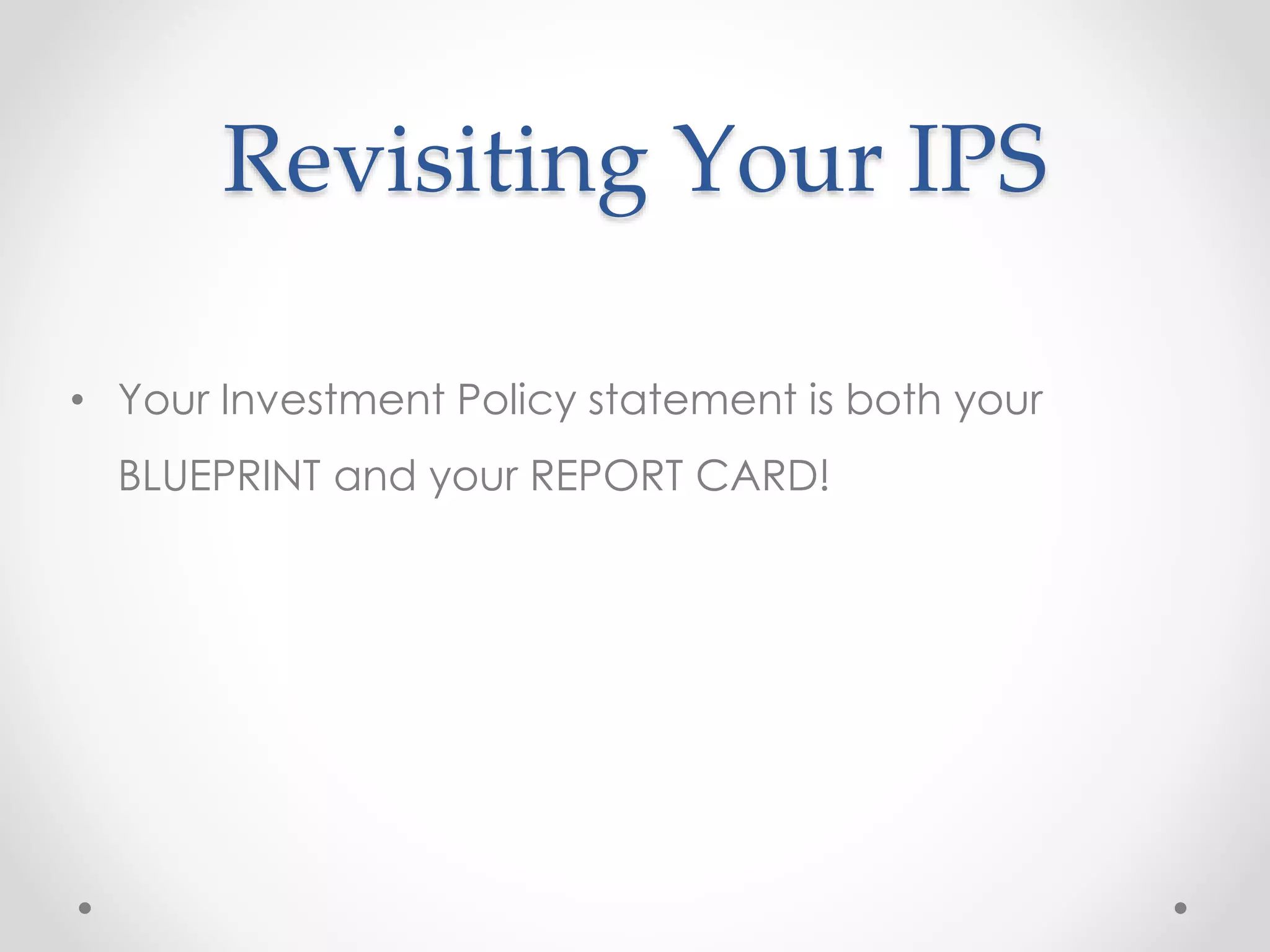 Investment Policy Statement - Milwaukee Bogleheads | PPTX
