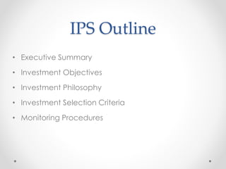 Investment Policy Statement - Milwaukee Bogleheads | PPTX