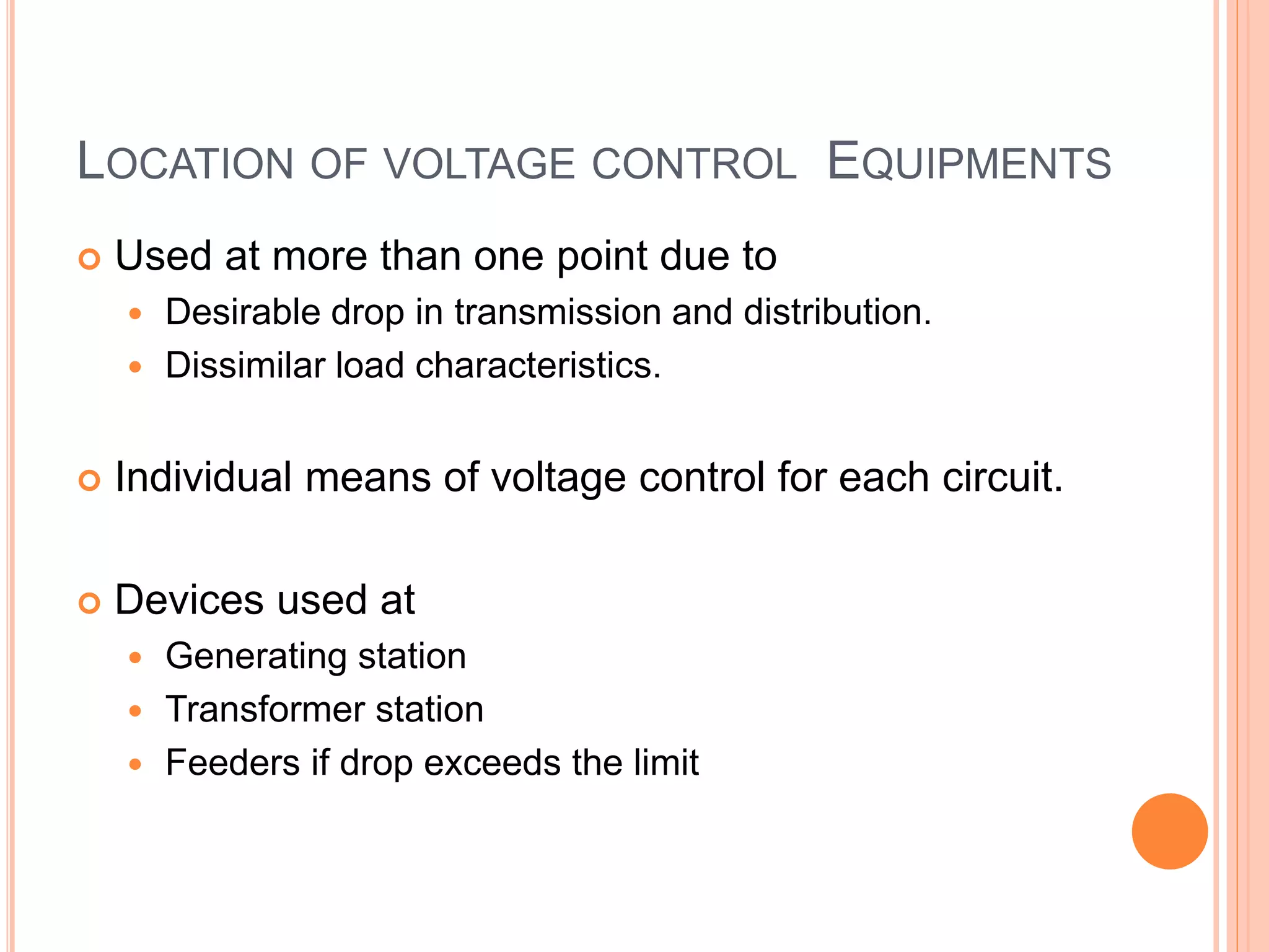 Methods of Voltage Control | PPTX