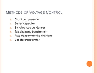 Methods of Voltage Control | PPTX