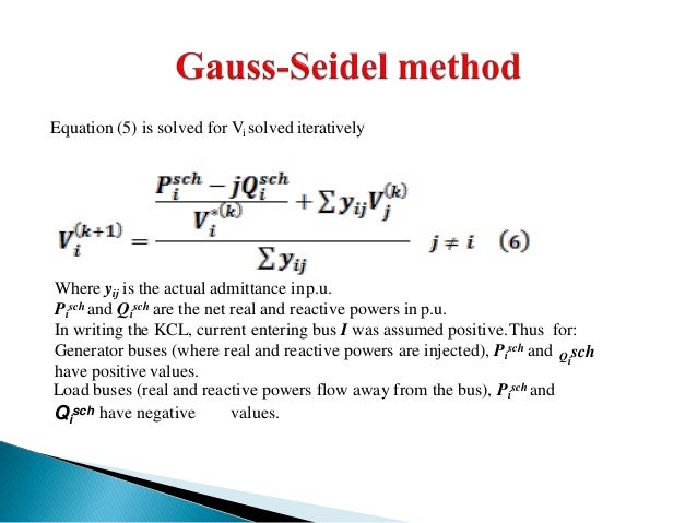 gauss seidel method