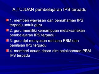 Ips terpadu | PPT