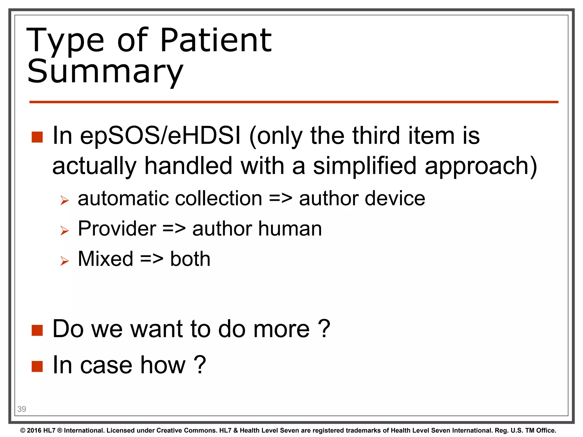International Patient Summary Workshop | PPT