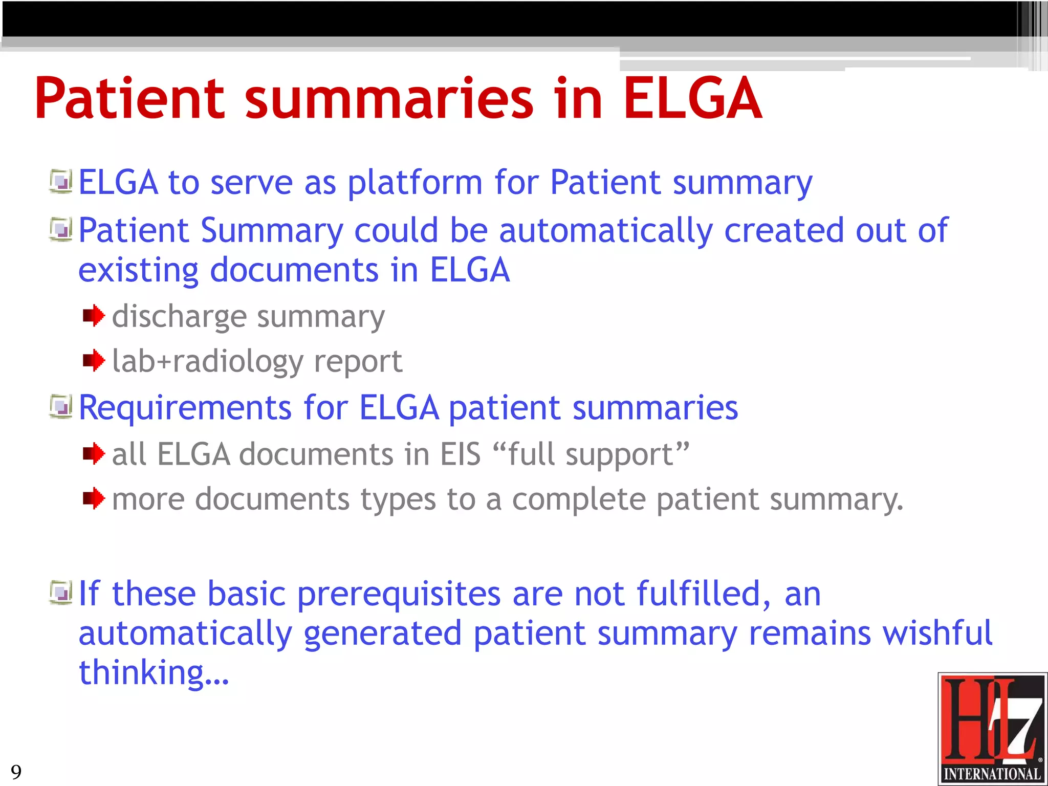 International Patient Summary Workshop | PPT