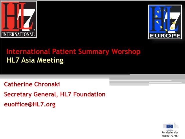 International Patient Summary Workshop | PPT