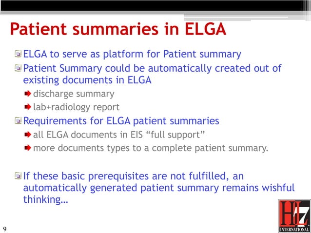 International Patient Summary Workshop | PPT