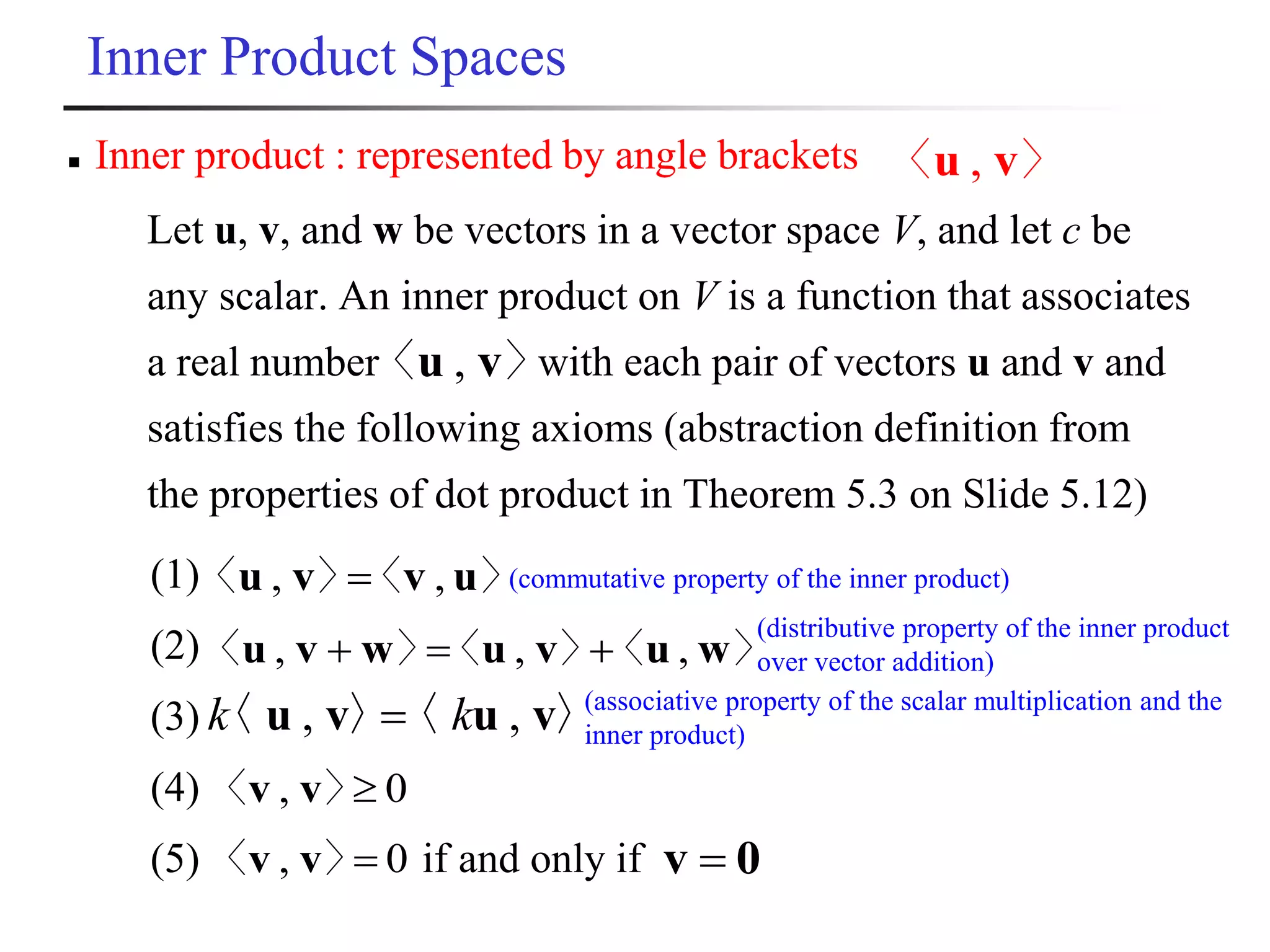 Inner Product Space | PPTX