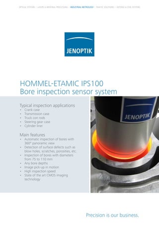 Ips100 Optic Technology for Bore Inspections | PDF | Cameras and ...