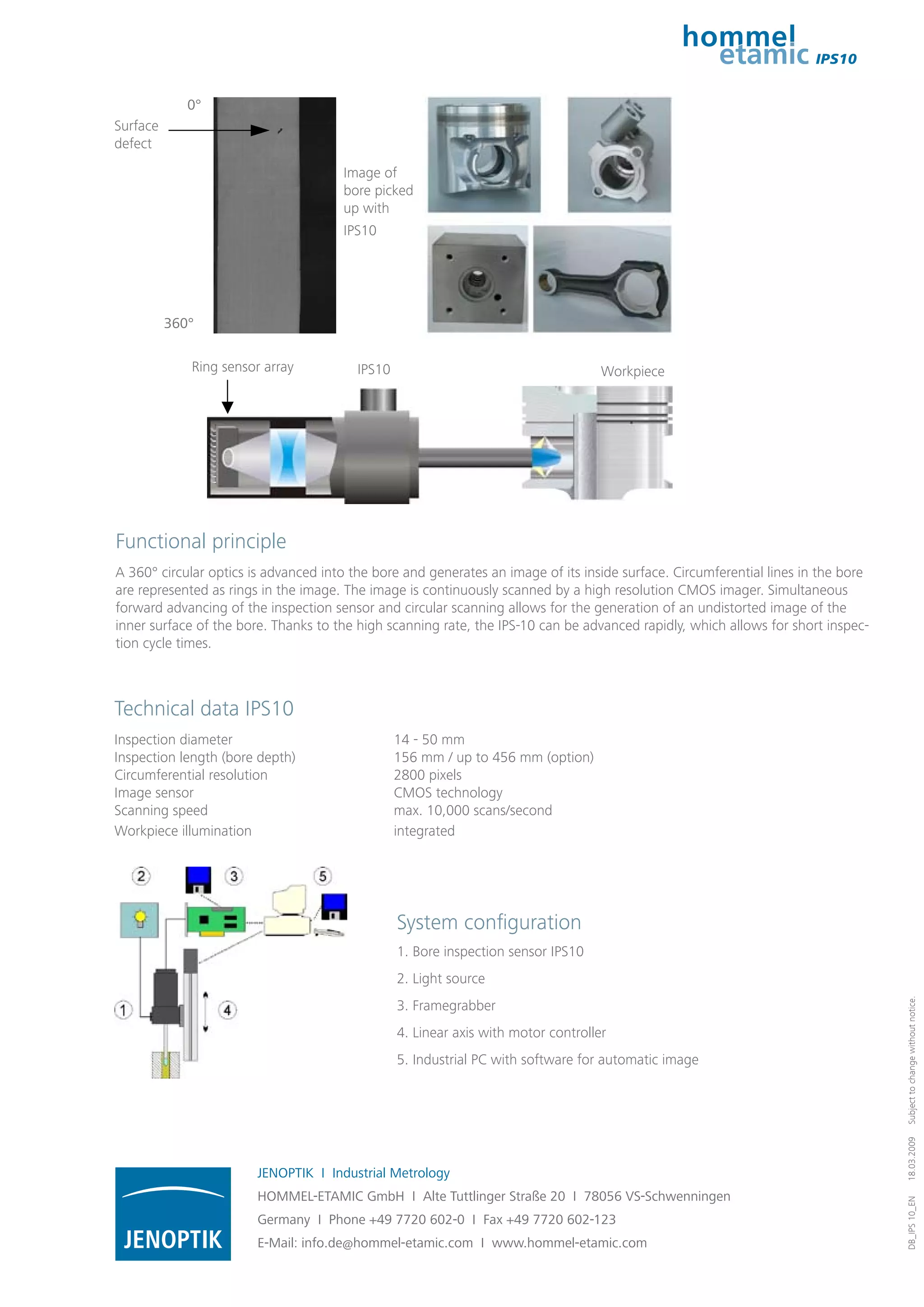 Ips10 Optical inspection for small bores, by Jenoptik | PDF
