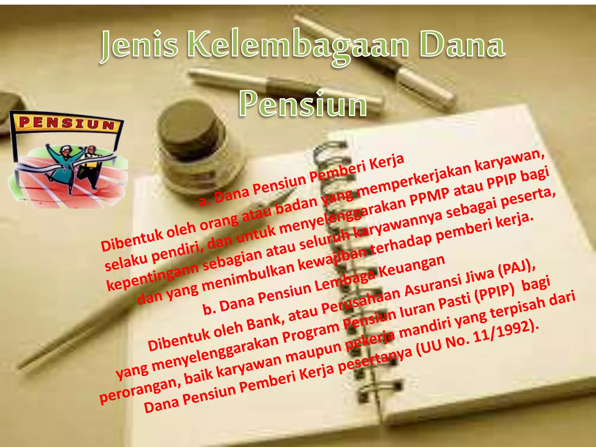 Lembaga Dana Pensiun dan Perusahaan Sewa Guna | PPTX
