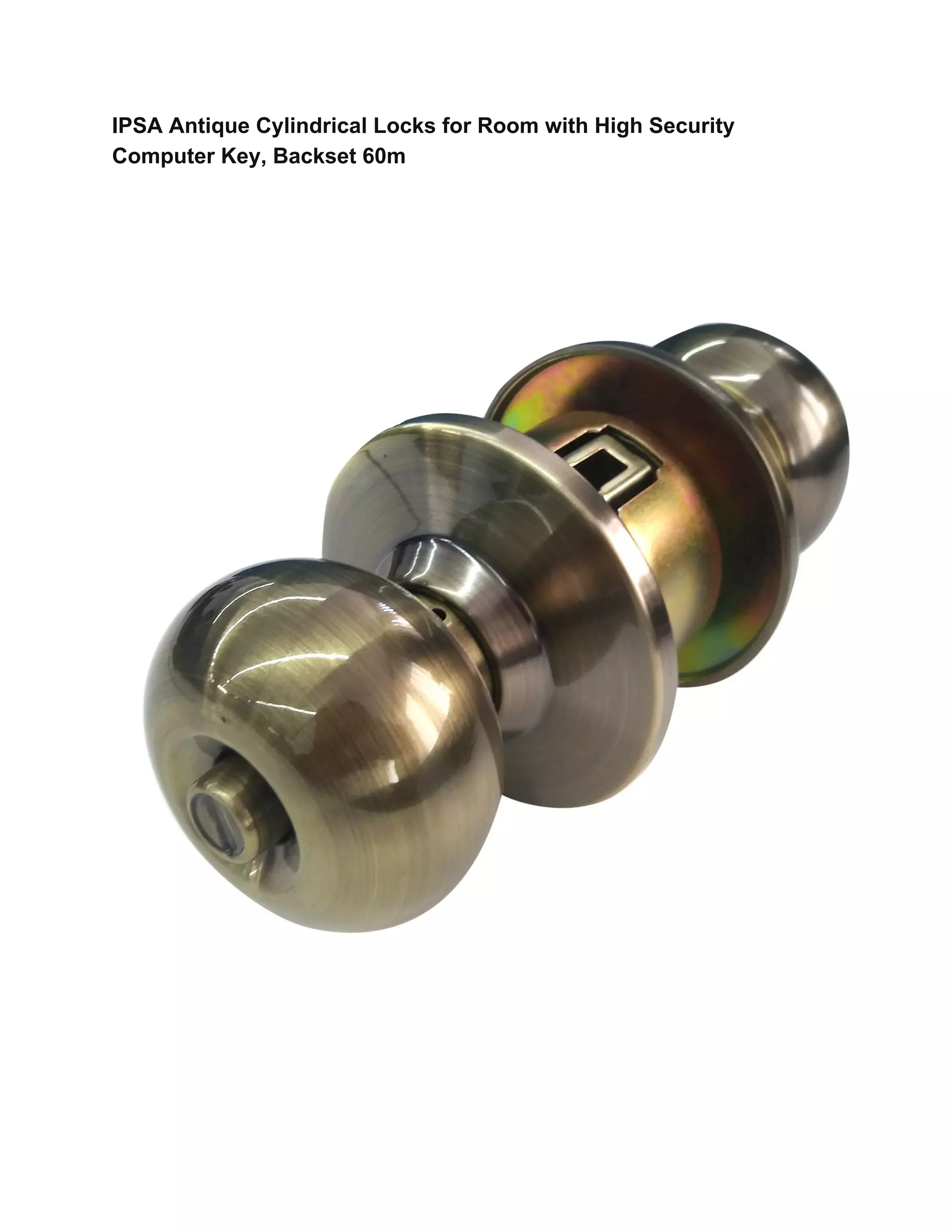 Ipsa antique cylindrical locks for room | PDF | Home Security | Home ...