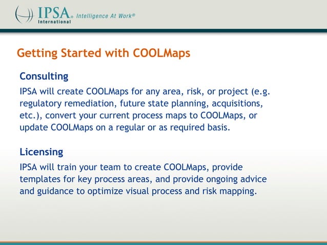 IPSA Mapping Software CoolMaps® | PPT