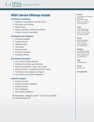 Ipsa firm profile | PDF