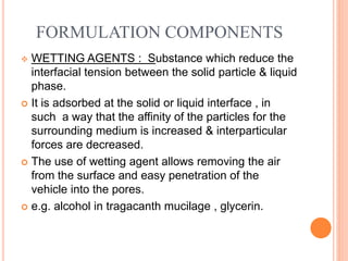 Formulation and manufacturing of suspensions | PPTX