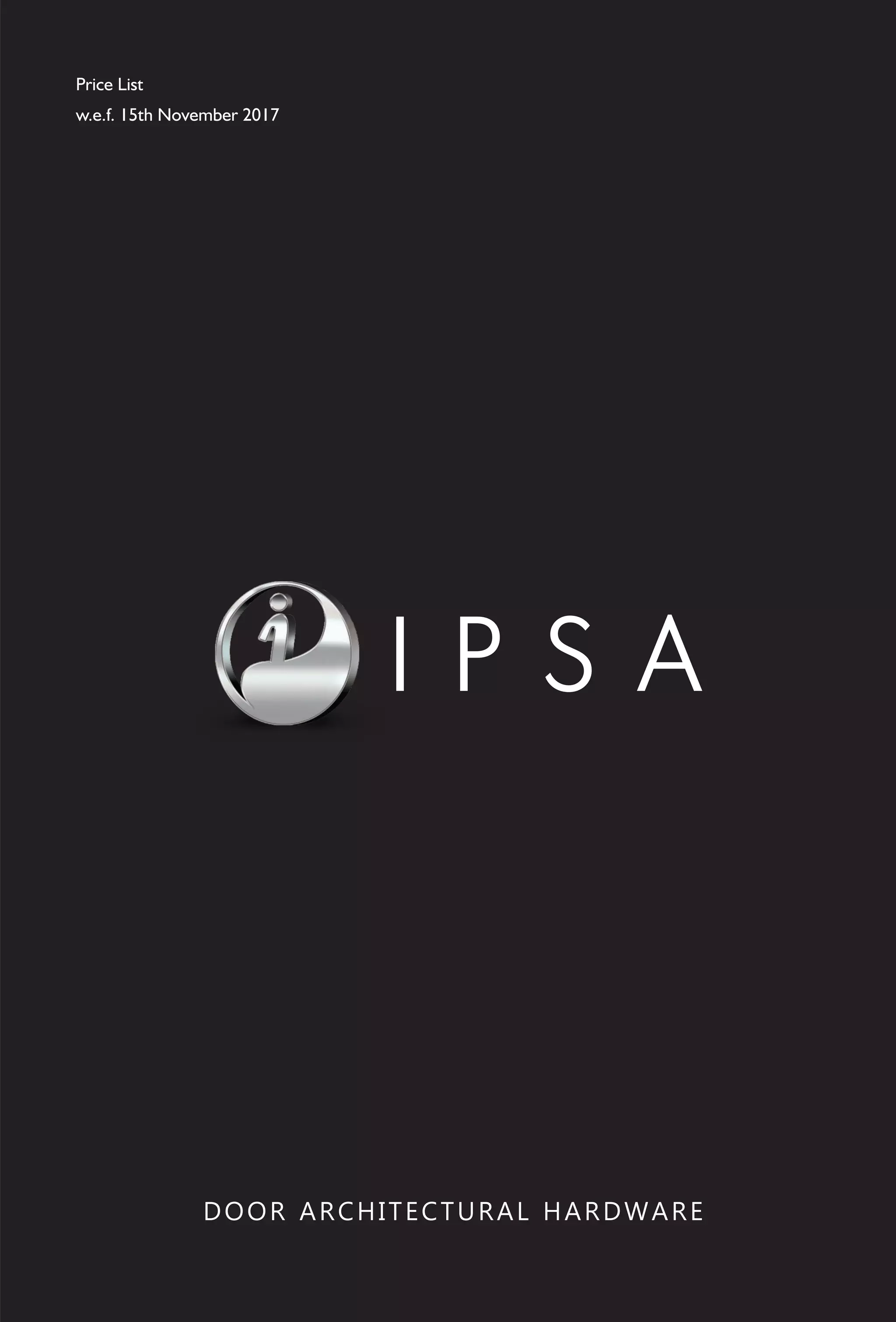 IPSA India Price List May 2018 | PDF