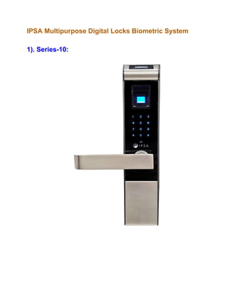 Ipsa multipurpose digital locks biometric system | PDF | Home Security | Home & Garden