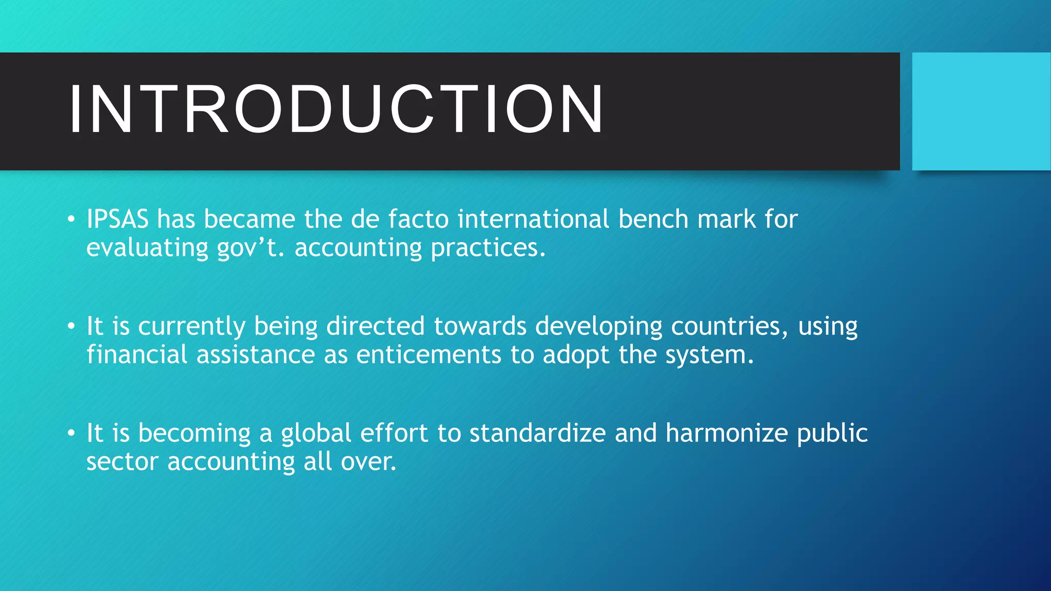 Article Summary: IPSAS: Conceptual & Institutional Issues by James L. Chan | PPTX