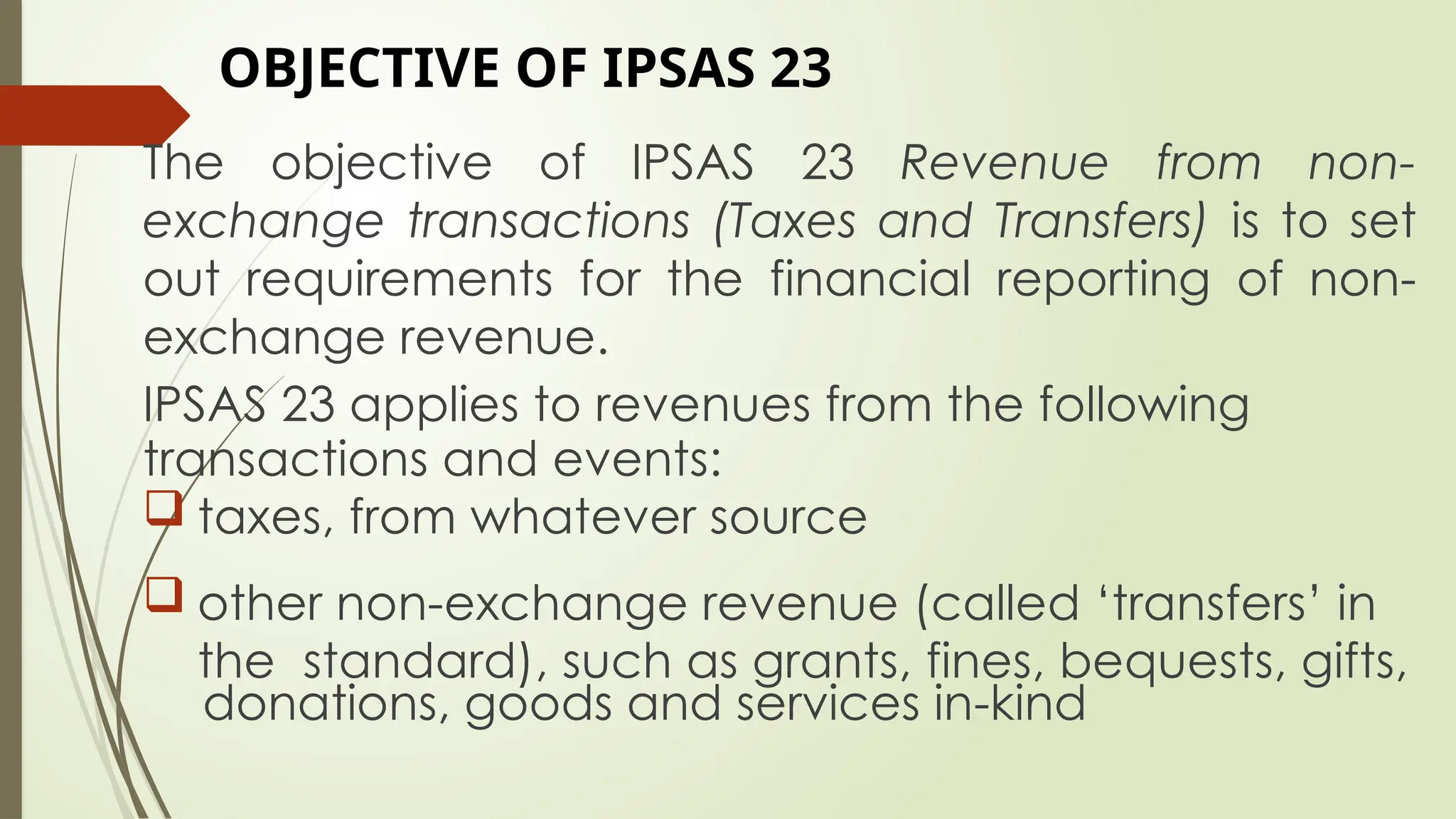 IPSAS 23 - Revenue from Non exchange transactions - IPSAS DOM.pptx