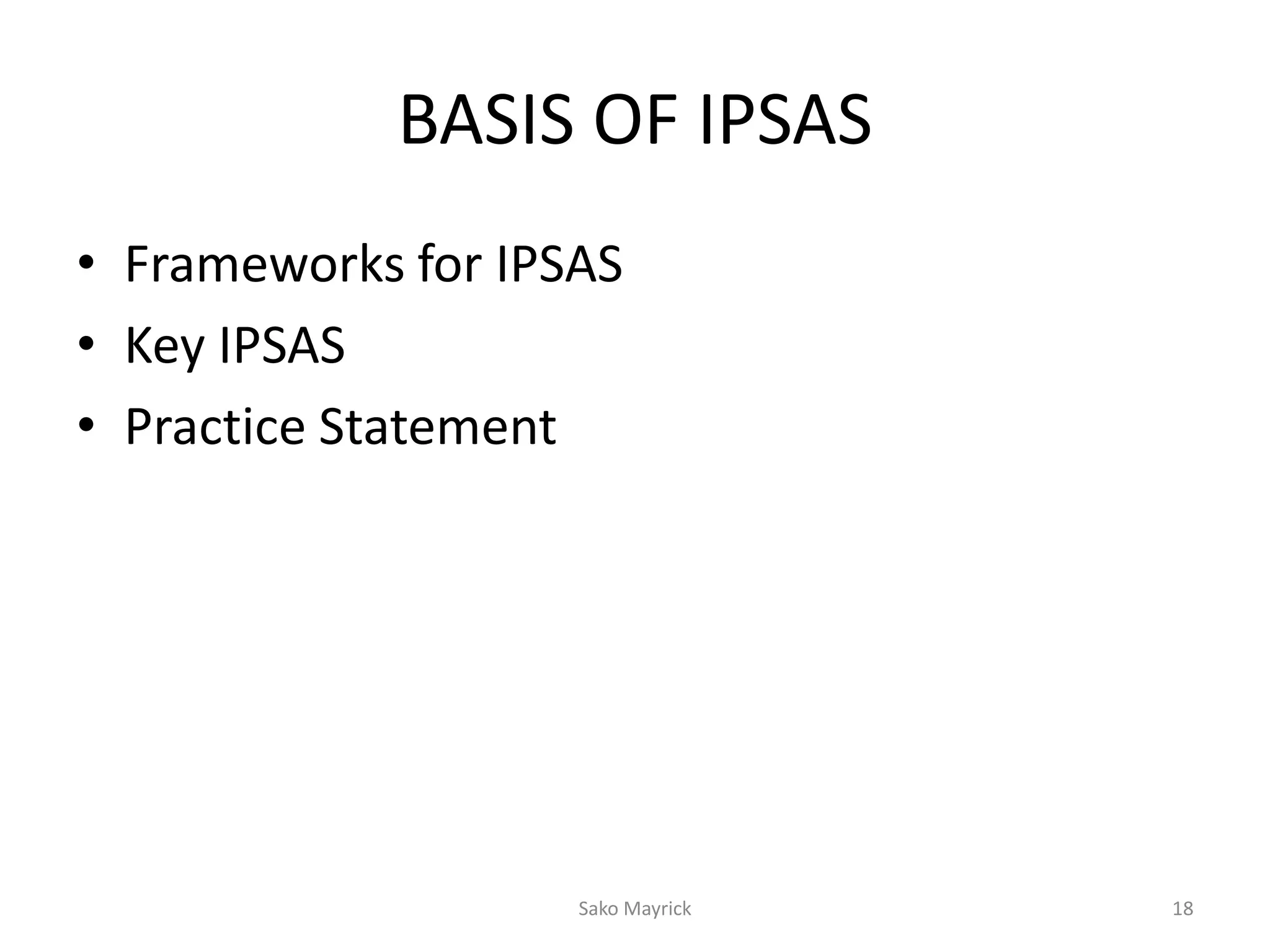 Ipsas training part i overview | PPTX