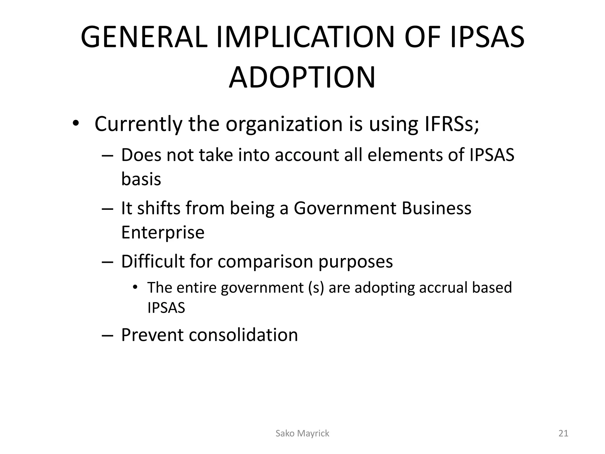Ipsas training part i overview | PPTX