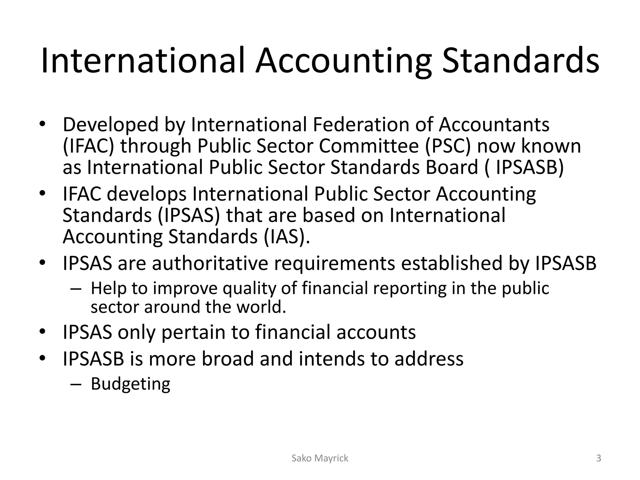 Ipsas training part i overview | PPTX