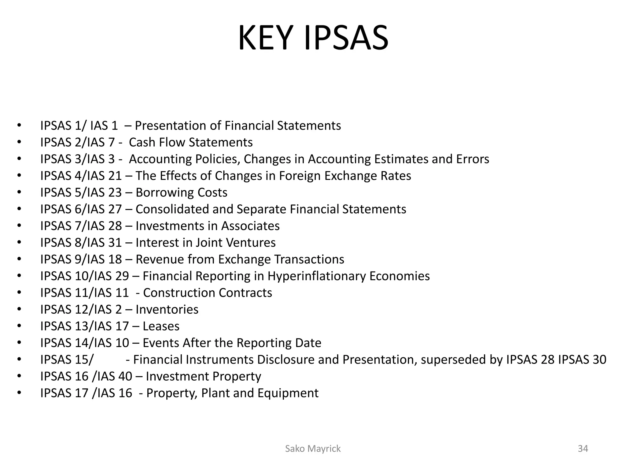 Ipsas training part i overview | PPTX