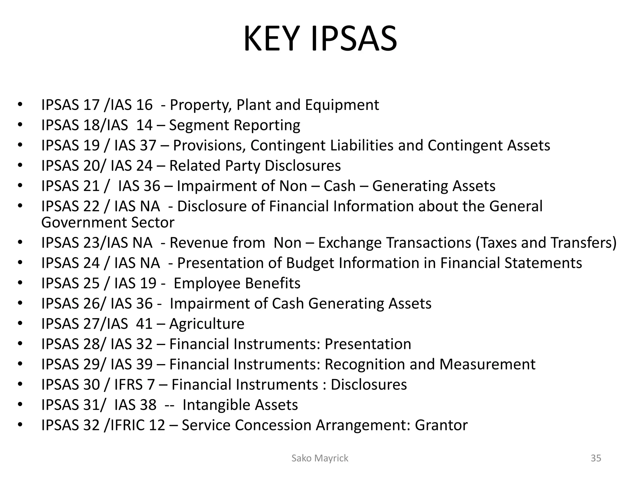 Ipsas training part i overview | PPTX