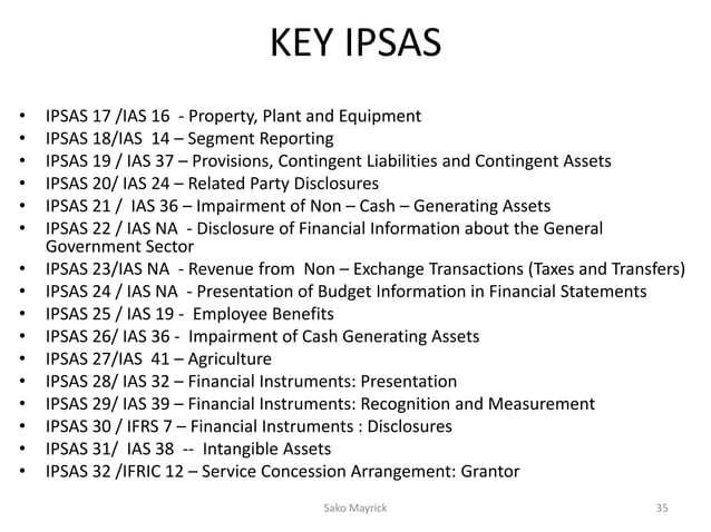 Ipsas training part i overview | PPTX | Business Accounting & Finance ...