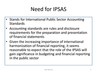 Ipsas training part i overview | PPTX