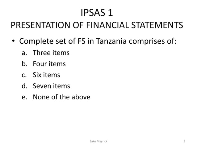 Ipsas training part ii differences btn ipsas and ifrs | PPTX | Business ...