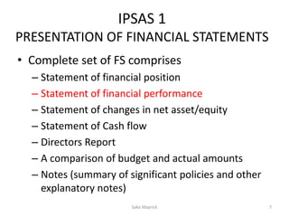 Ipsas training part ii differences btn ipsas and ifrs | PPTX