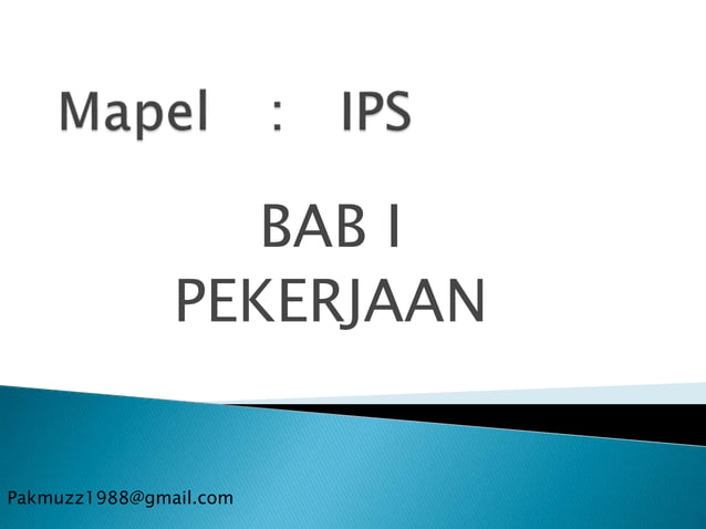 IPS BAB 1 PEKERJAAN | PPT