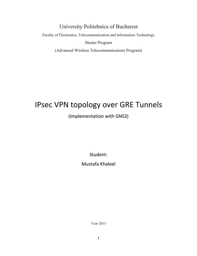 IPsec vpn topology over GRE tunnels | PDF