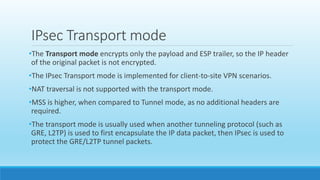 IP security and VPN presentation | PDF
