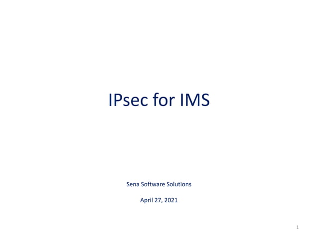 IPsec for IMS | PDF | Computer Networking | Computing
