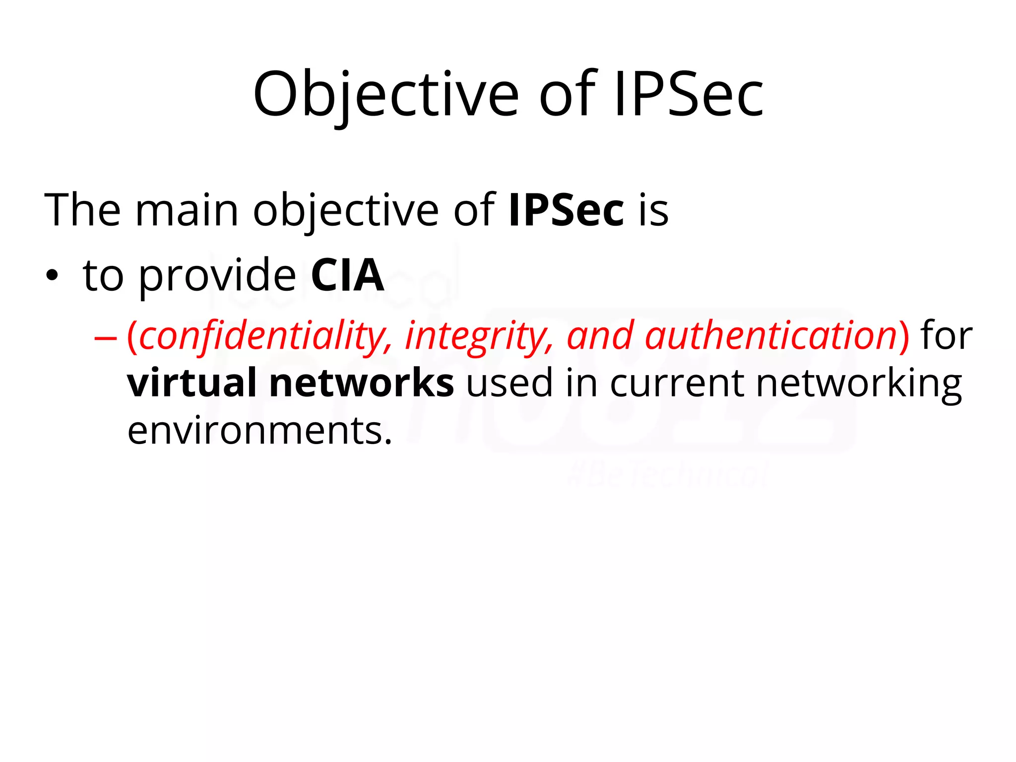 Ipsec Internet Protocol Security Part 1 Pdf Information And Network Security Computing