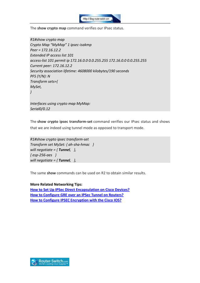 I psec tunnel vs transport mode | PDF