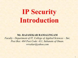 IP security Part 1 | PPT