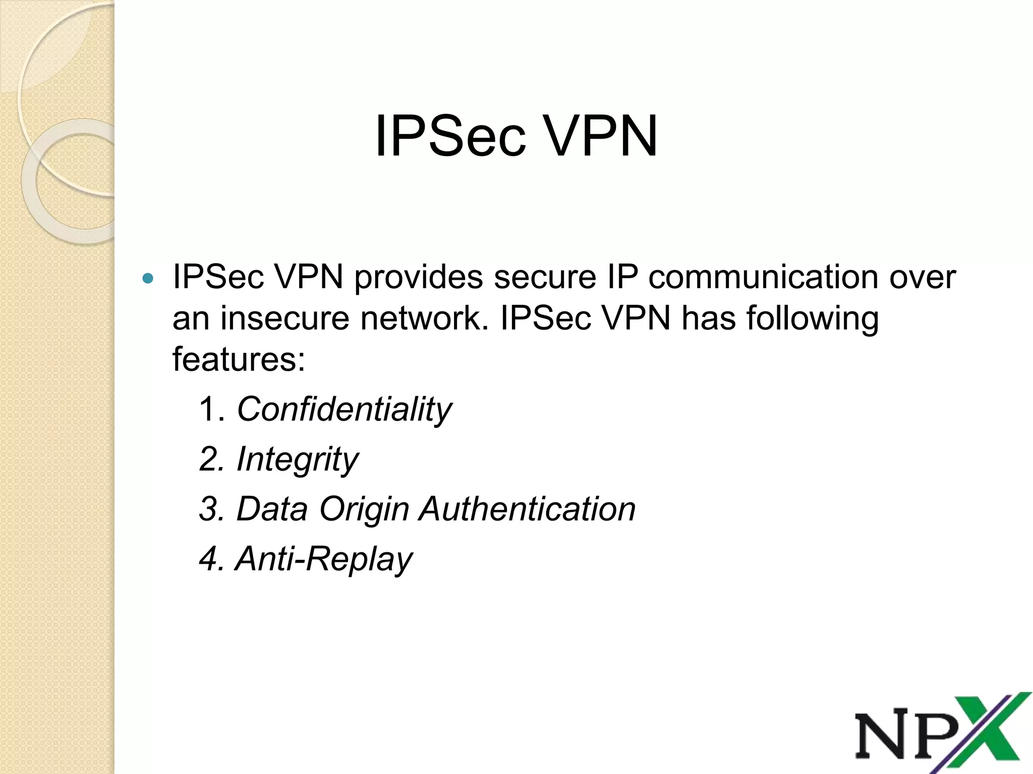 IPSec VPN & IPSec Protocols | PPTX