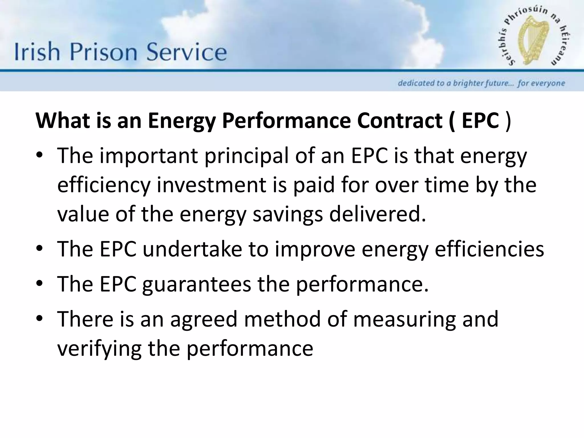 EPC in the Irish Prison Service | PPTX