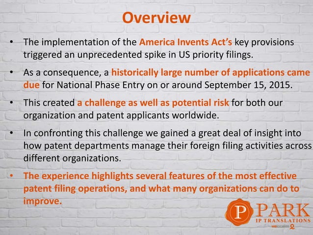 Lessons from the AIA Foreign Filing Aftershock | PPT