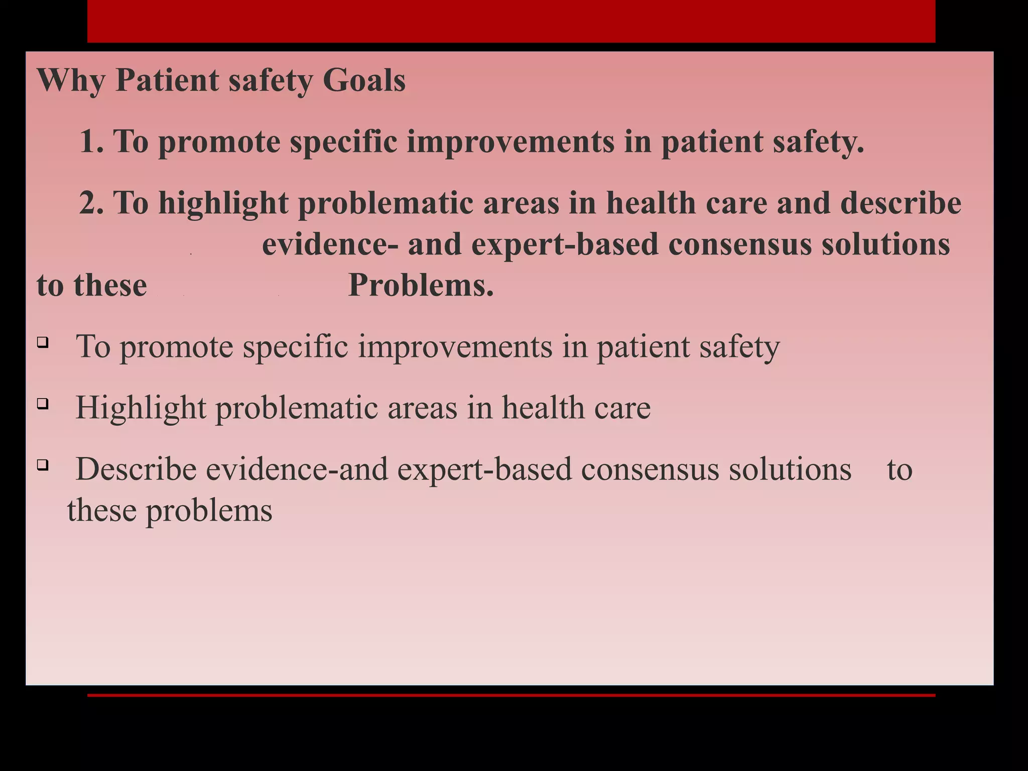 International Patient Safety Goals (IPSG) | ODP